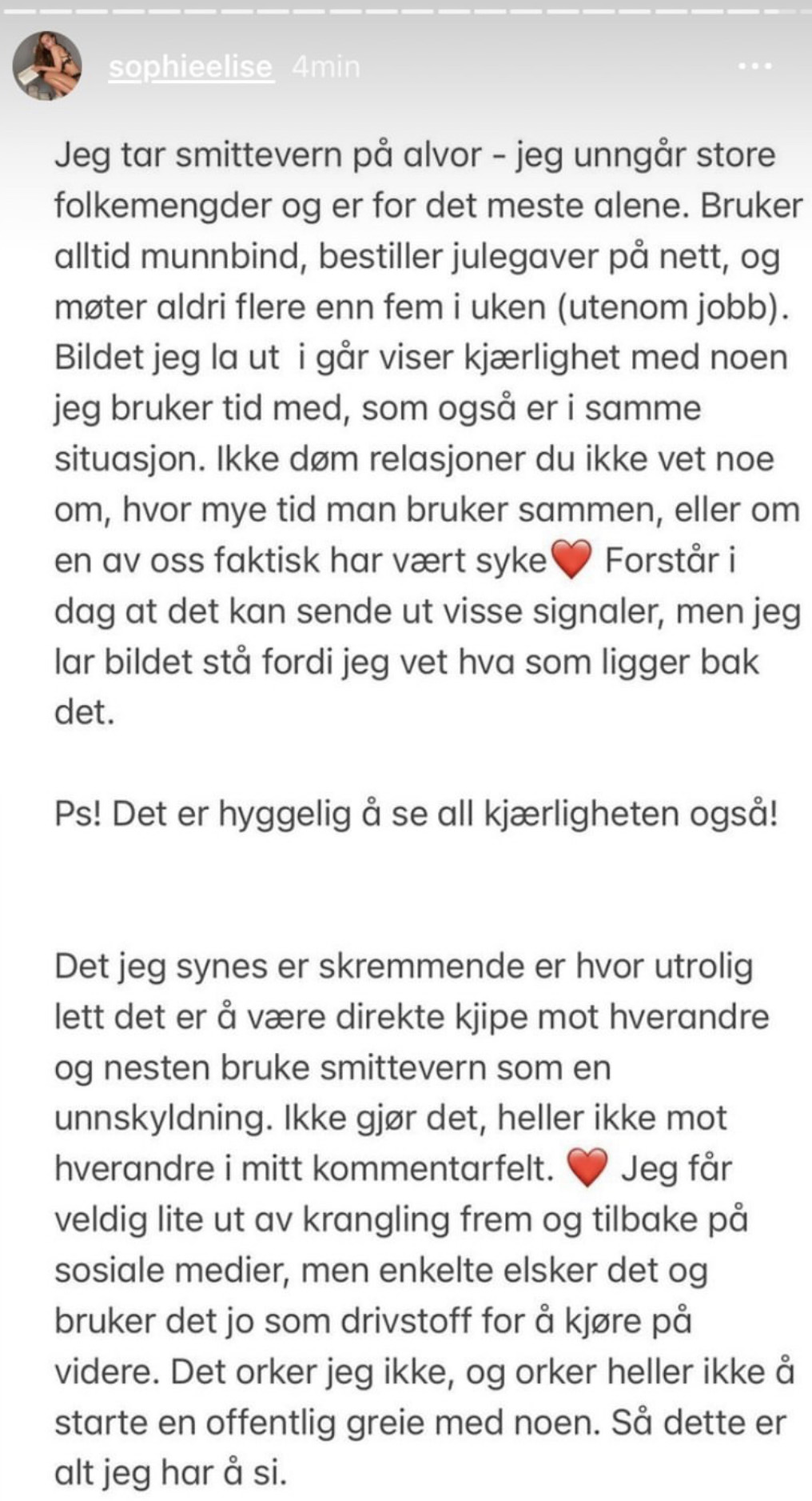 Sophie Elise forsvarer bildet med Annijor alias Anniken Jørgensen - 730.no