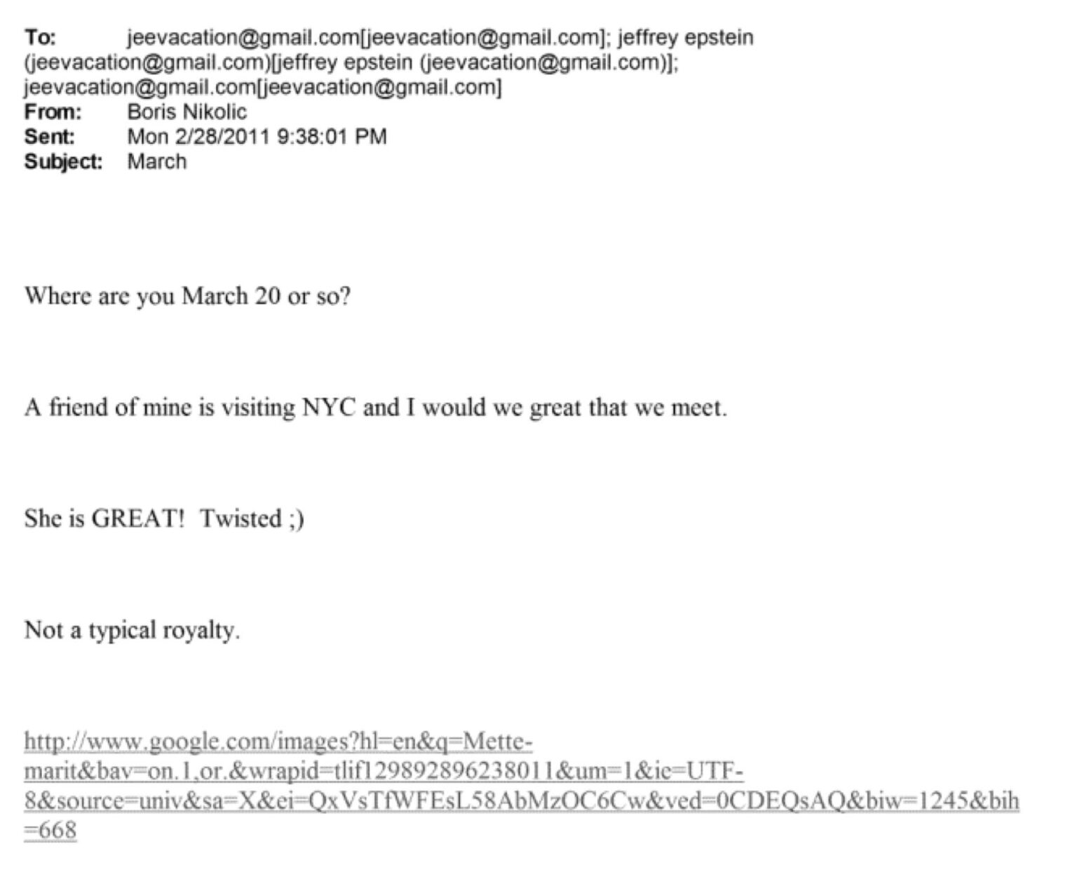Mette-Marit bodde hos Jeffrey Epstein - googlet ham i forkant - 730.no